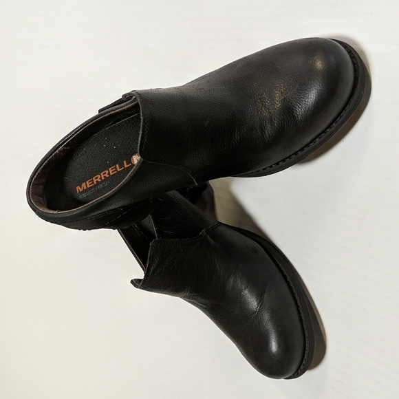 Merrell | Shoes | Merrell Black Leather Clog Mules Size 7 | Poshmark